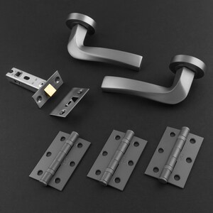 Sines Door Pack , Pair of Door Handles , Latch , Hinges and Fixing ...