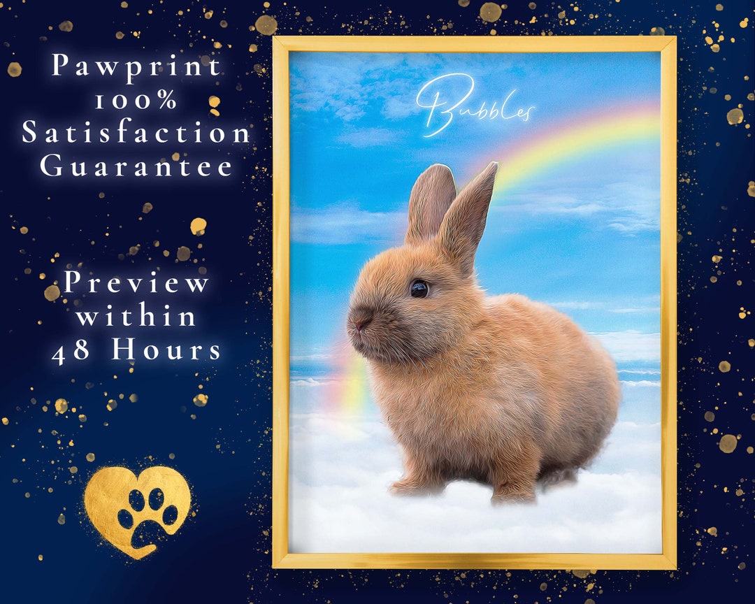 Rainbow Bridge Heaven Bunny Rabbit Wings Hamster Guinea - Etsy