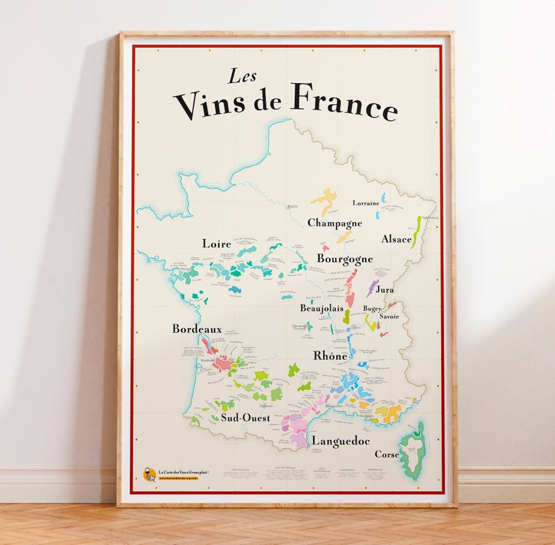 Scratch off Wine Map of France Gift for Wine Lovers - Etsy