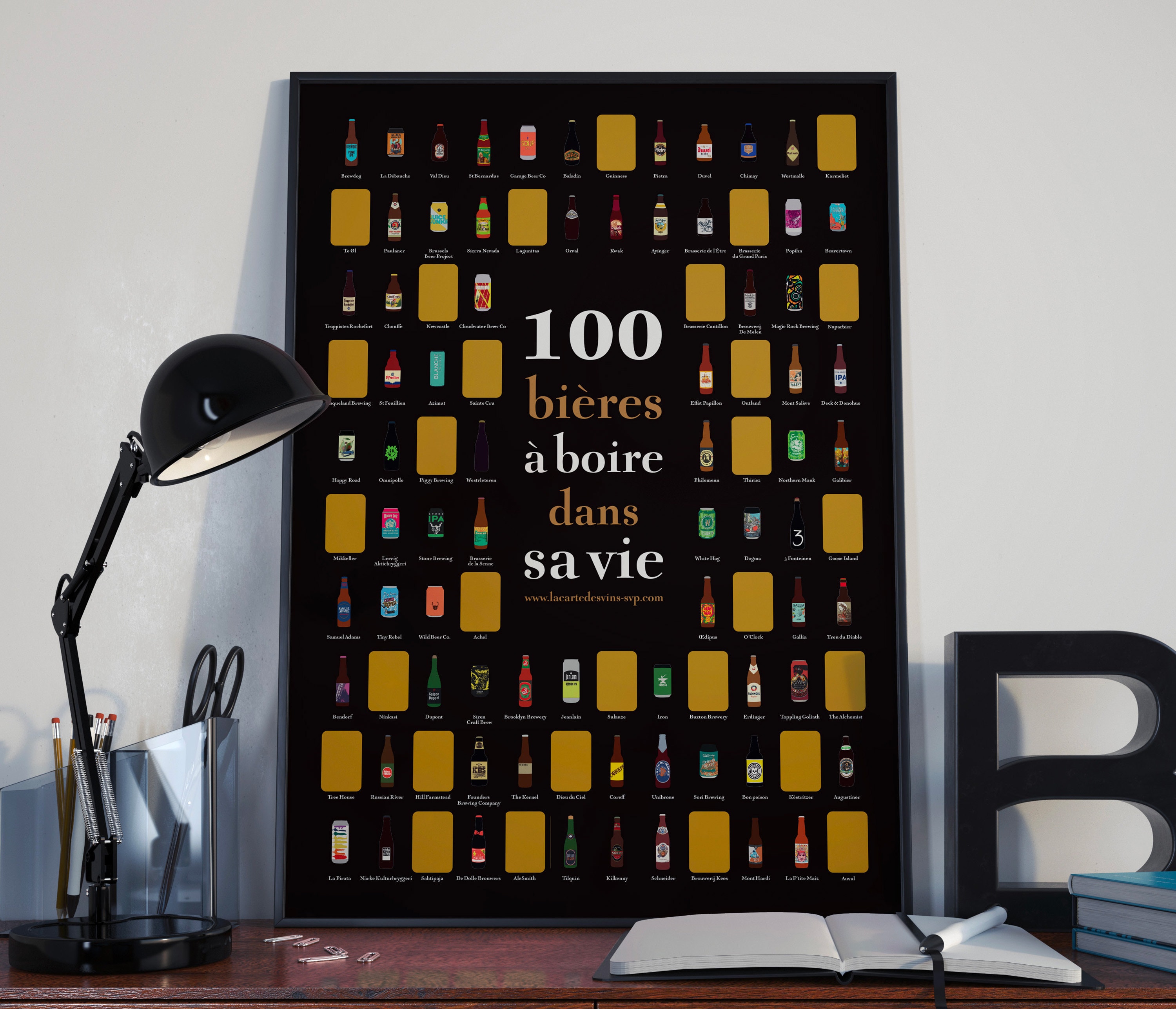 100 Beers to Drink in Your Life | Scratch Poster 50 X 70 Cm | Gift Idea ...