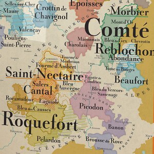 Cheeses of France : the Map - Etsy