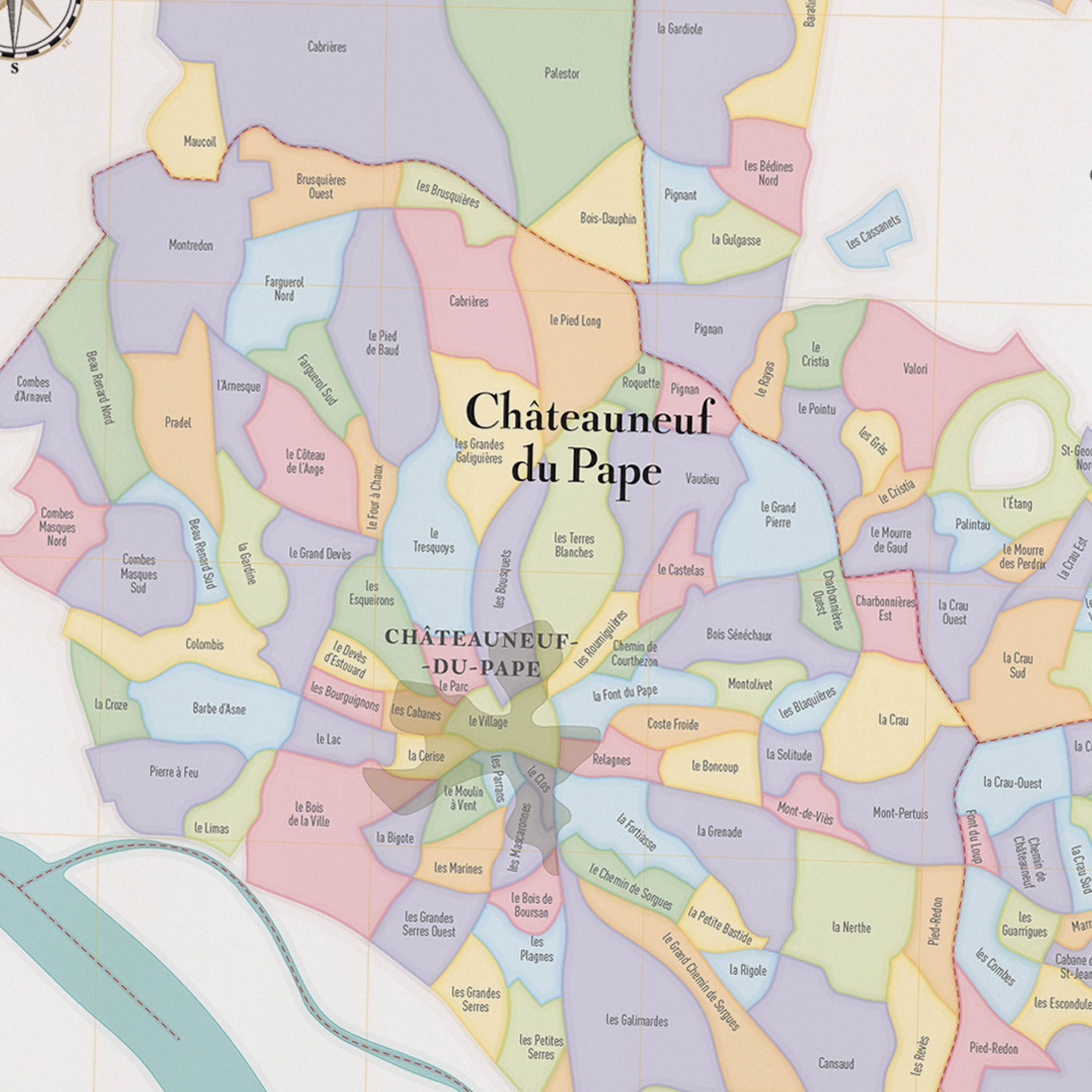 Wine Map of Châteauneuf-du-pape Decoration Idea for Wine - Etsy Australia