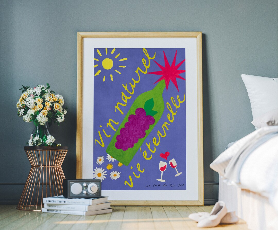 Natural Wine, Eternal Life - Poster for Wine Lovers - Etsy UK