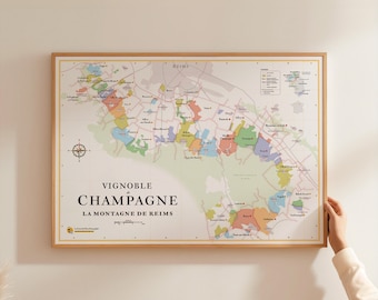 Wine Map of Champagne, Champagne Wine Region Map - Etsy