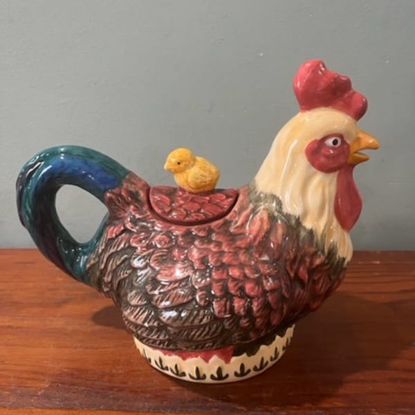 Rooster Teapot - Etsy