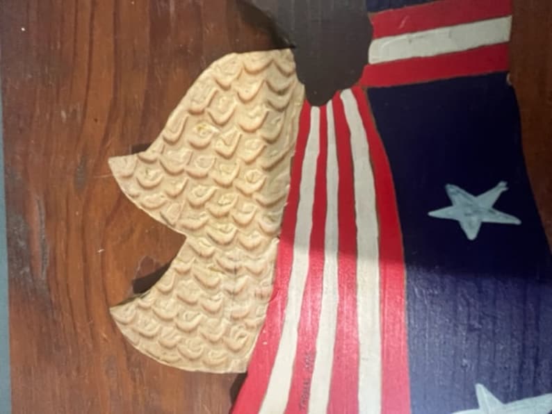 Vintage Nancy Thomas Folk Art Americana Wooden Patriotic - Etsy