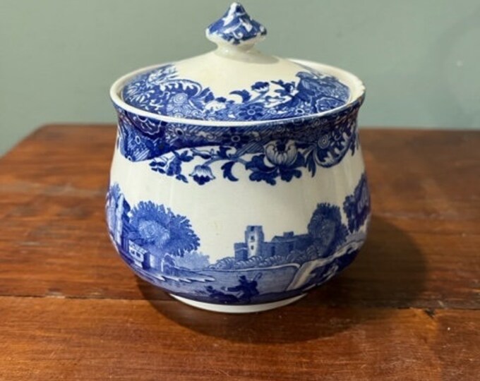 Vintage Spode Blue Italian Jam, Preserve or Honey Jar With Lid ~ Old ...