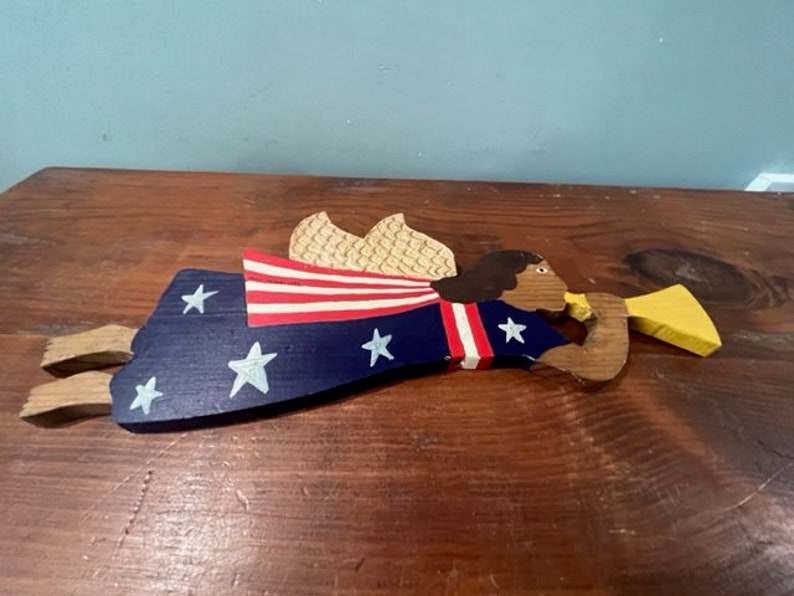 Vintage Nancy Thomas Folk Art Americana Wooden Patriotic - Etsy