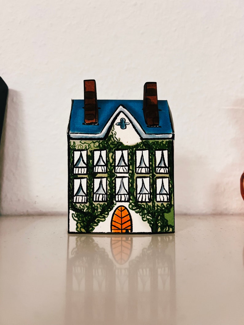 Printable Papercraft House: Paris DIY Coloring Page (PDF Digital File ...