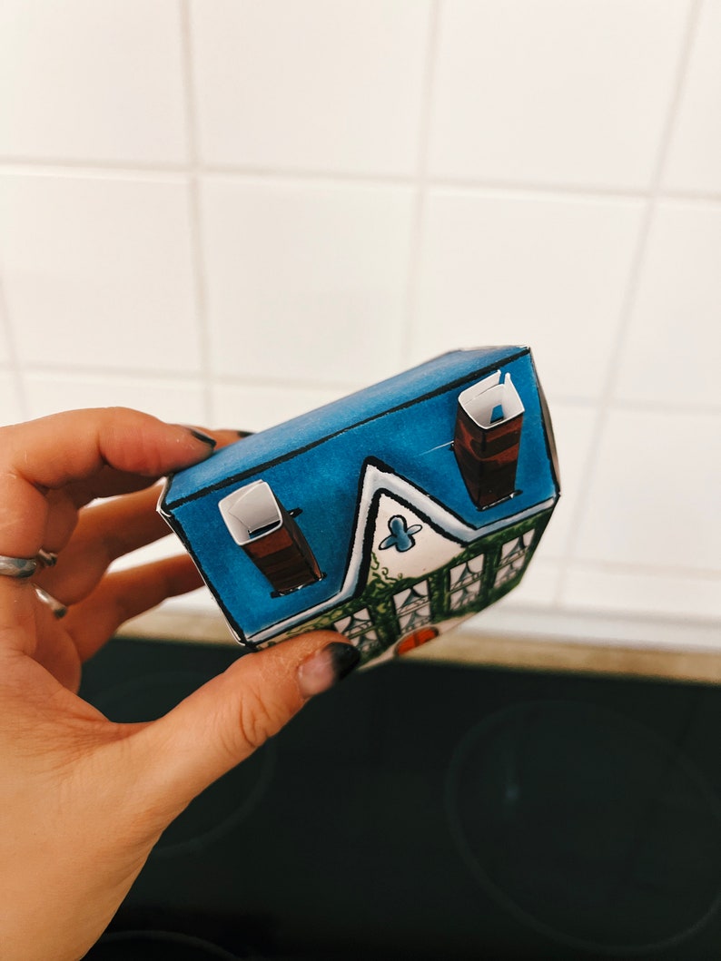 Printable Papercraft House: Paris DIY Coloring Page (PDF Digital File ...