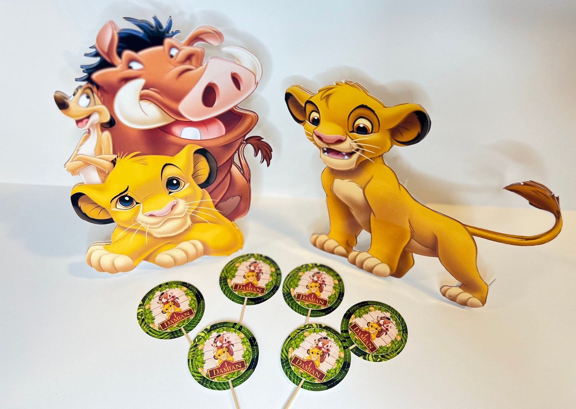 Lion King Simba cutouts Stands 2table Decor Lion King - Etsy