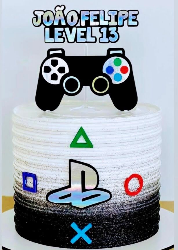 Playstation,game Cake Topper, Party Decorations,birthday, Party Theme ...