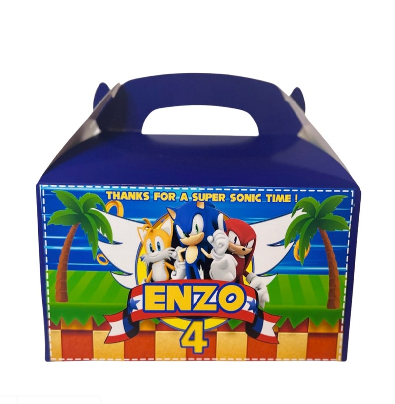 Sonic , Sonic Favor Box , Sonic Gable Box, Sonic Goodie Bag - Sonic ...