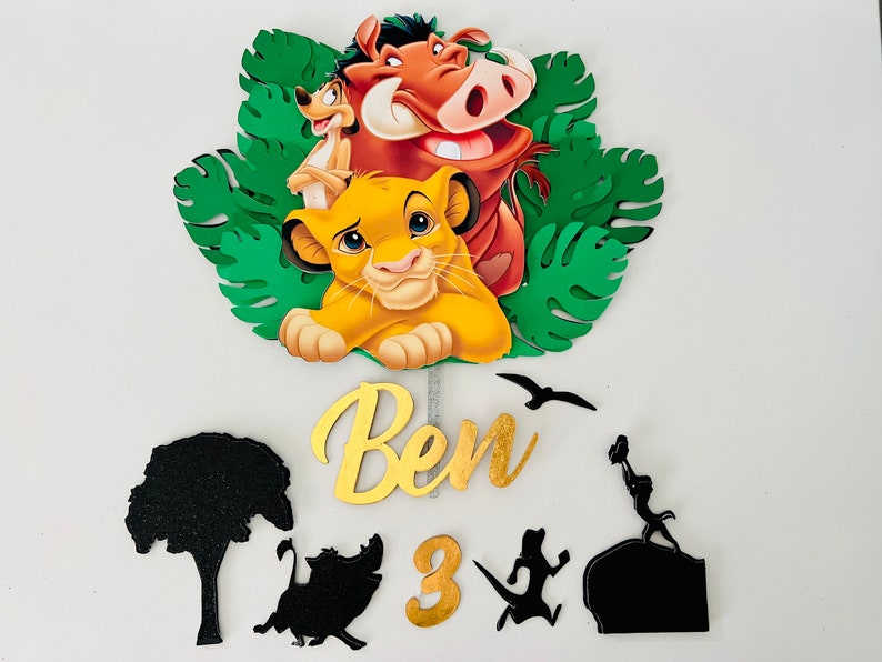 Lion King Cake Topper, Lion King Birthday Party, Simba Cake Topper ...
