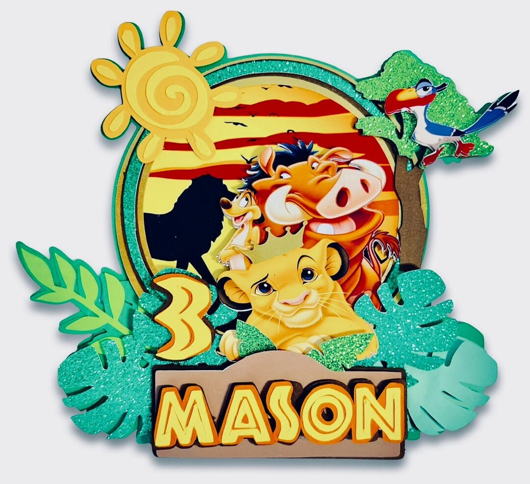Lion King Cake Topper, Lion King Birthday Party, Simba Cake Topper ...