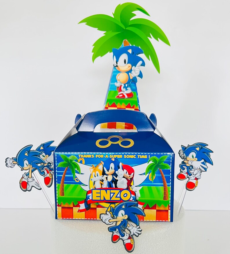 Sonic , Sonic Favor Box , Sonic Gable Box, Sonic Goodie Bag - Sonic ...