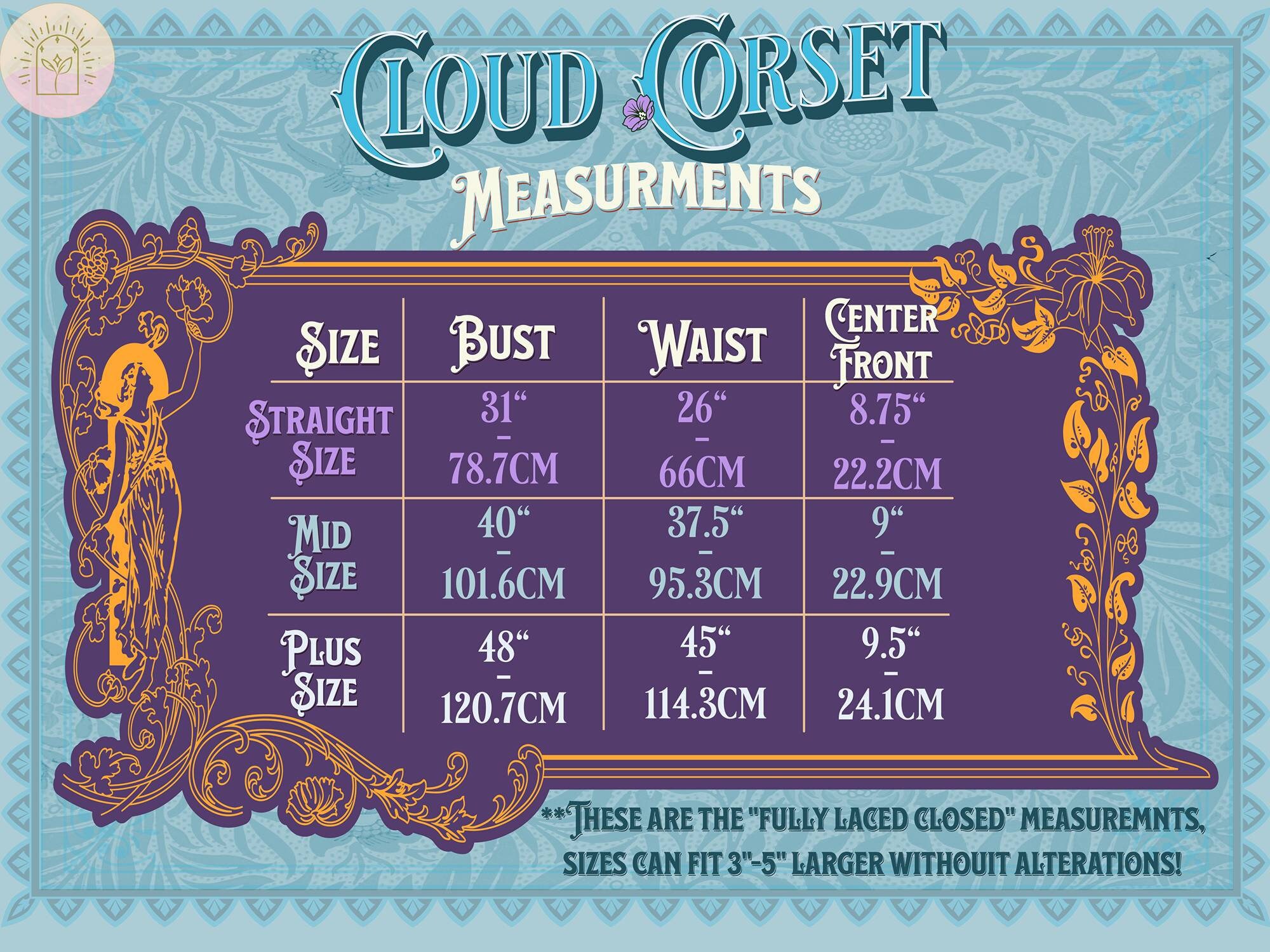 Cloud Corset Sewing Pattern Pack - Straight, Mid, and Plus Sizes ...