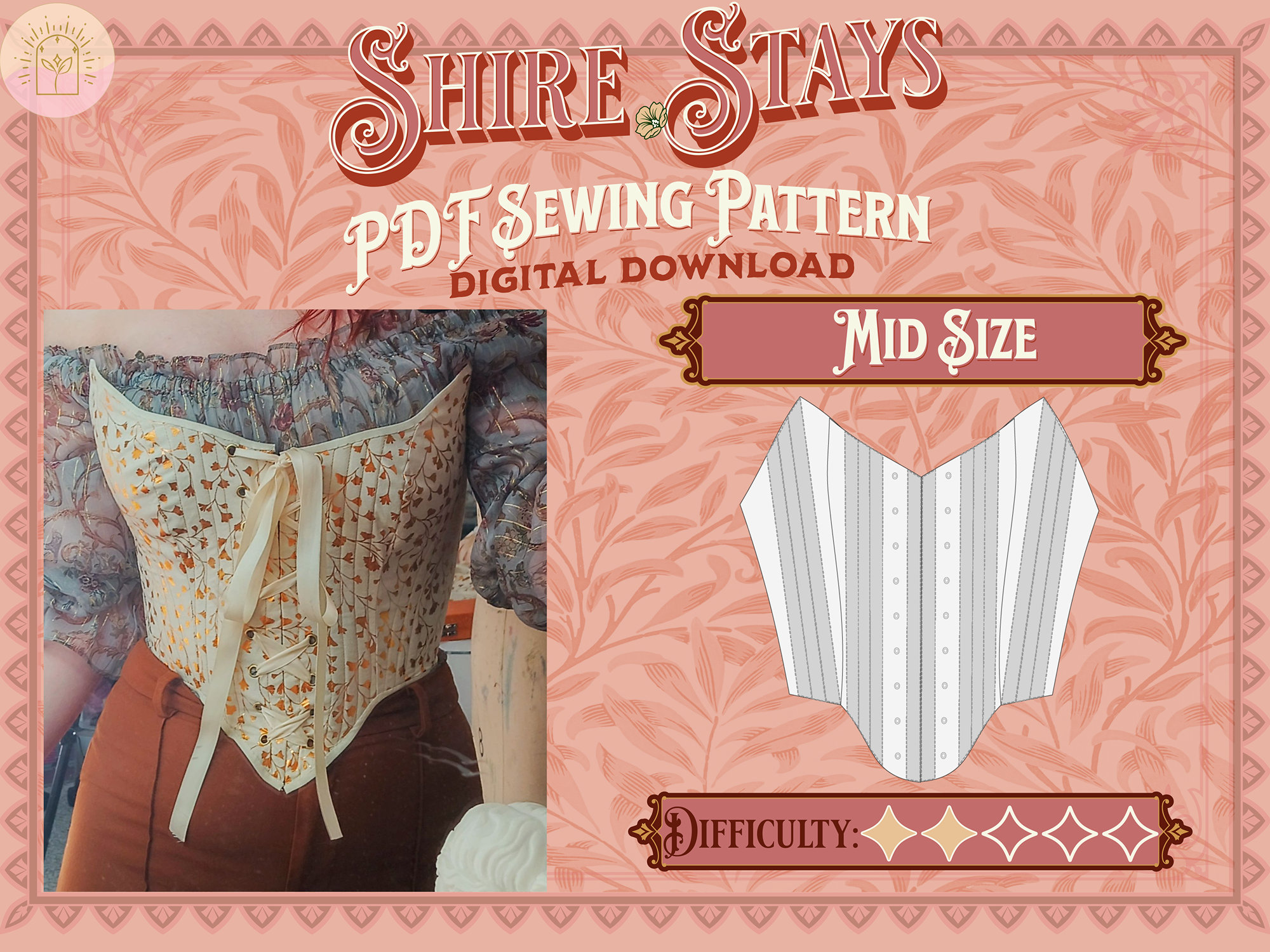 Shire Stays Pattern - Mid Size | Digital Download Sewing Pattern ...