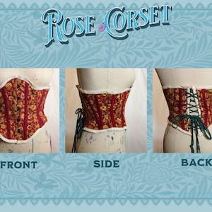 Rose Corset Pattern Pack - Straight, Mid, and Plus Sizes | Digital ...