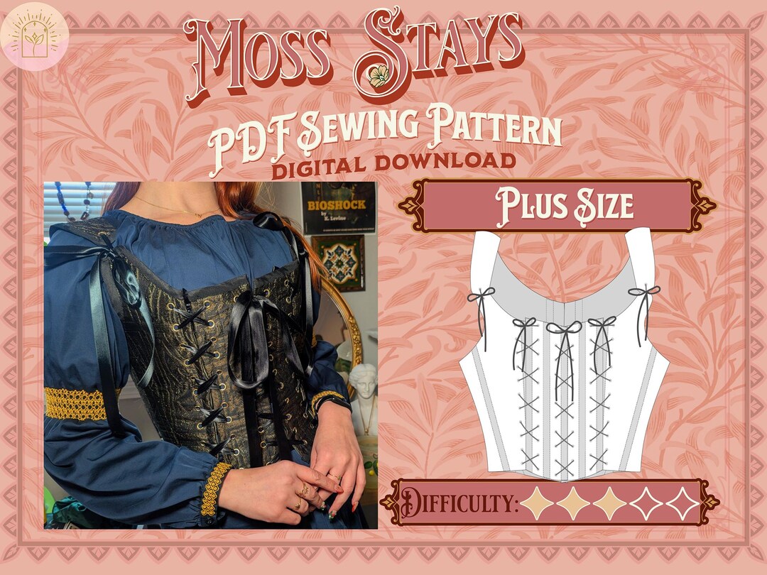 Moss Stays Sewing Pattern - Plus Size | Digital Download Sewing Pattern ...