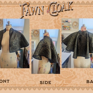 Fawn Mini Cloak Pattern | Digital Download Sewing Pattern, Cottagecore ...