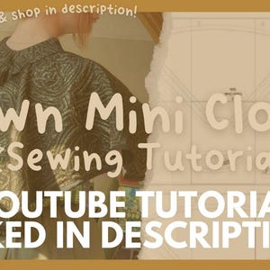 Fawn Mini Cloak Pattern | Digital Download Sewing Pattern, Cottagecore ...