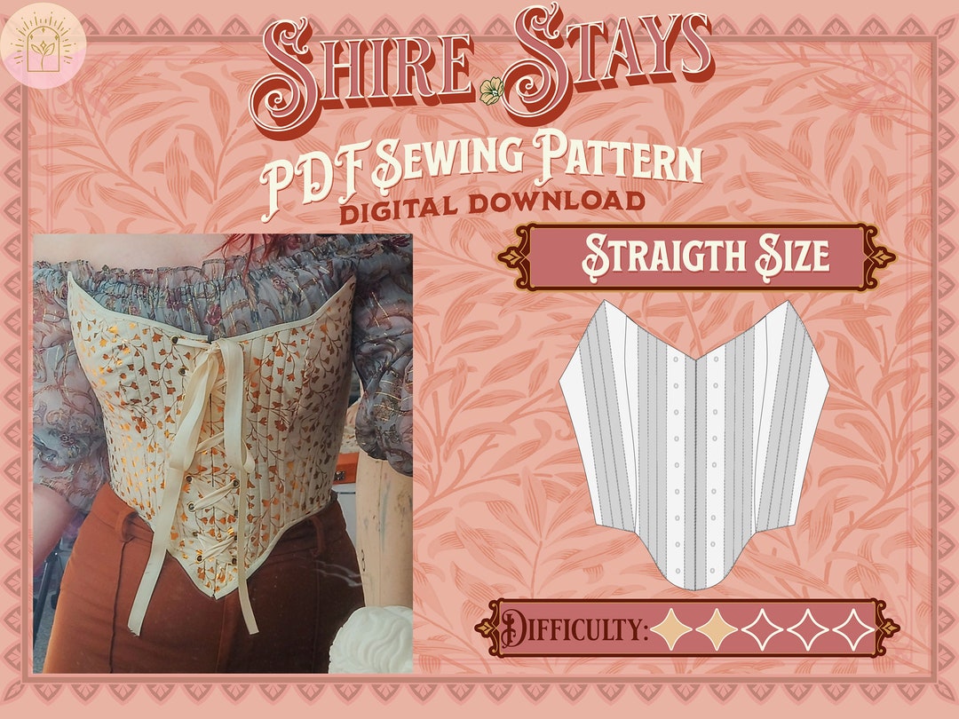 Shire Stays Pattern - Straight Size | Digital Download Sewing Pattern ...