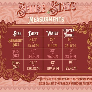 Shire Stays Pattern - Straight Size | Digital Download Sewing Pattern ...