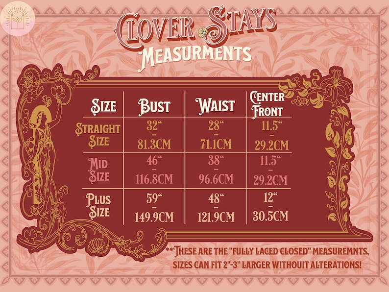 Clover Stays Pattern - Plus Size | Digital Download Sewing Pattern ...