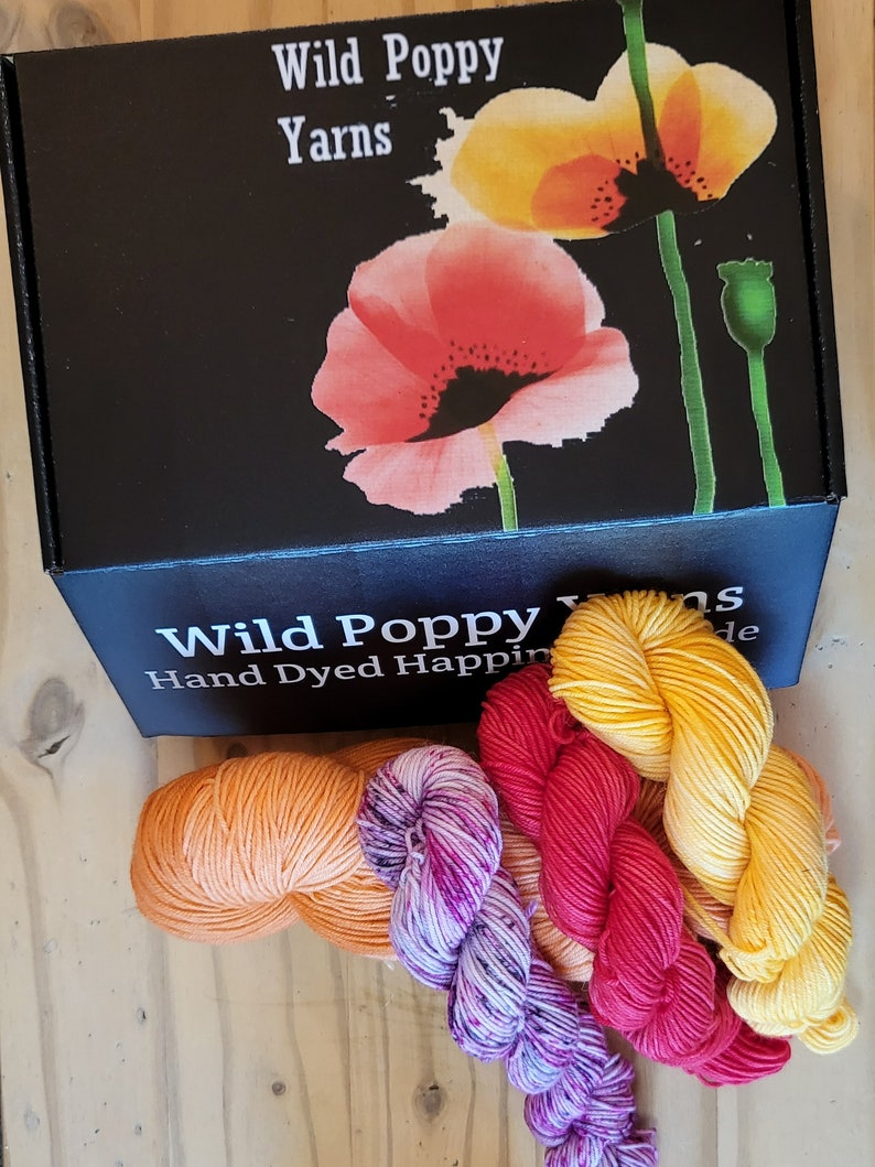 Hand Dyed Yarn Mystery Box 160 Superwash Sock - Etsy