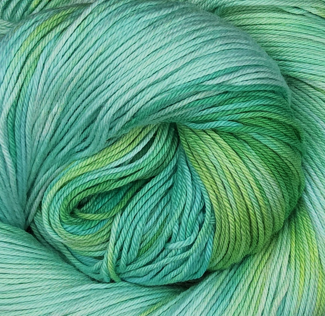 Hand Dyed Yarn Bay View 100% Organic Cotton DK Yarn - Etsy Norway