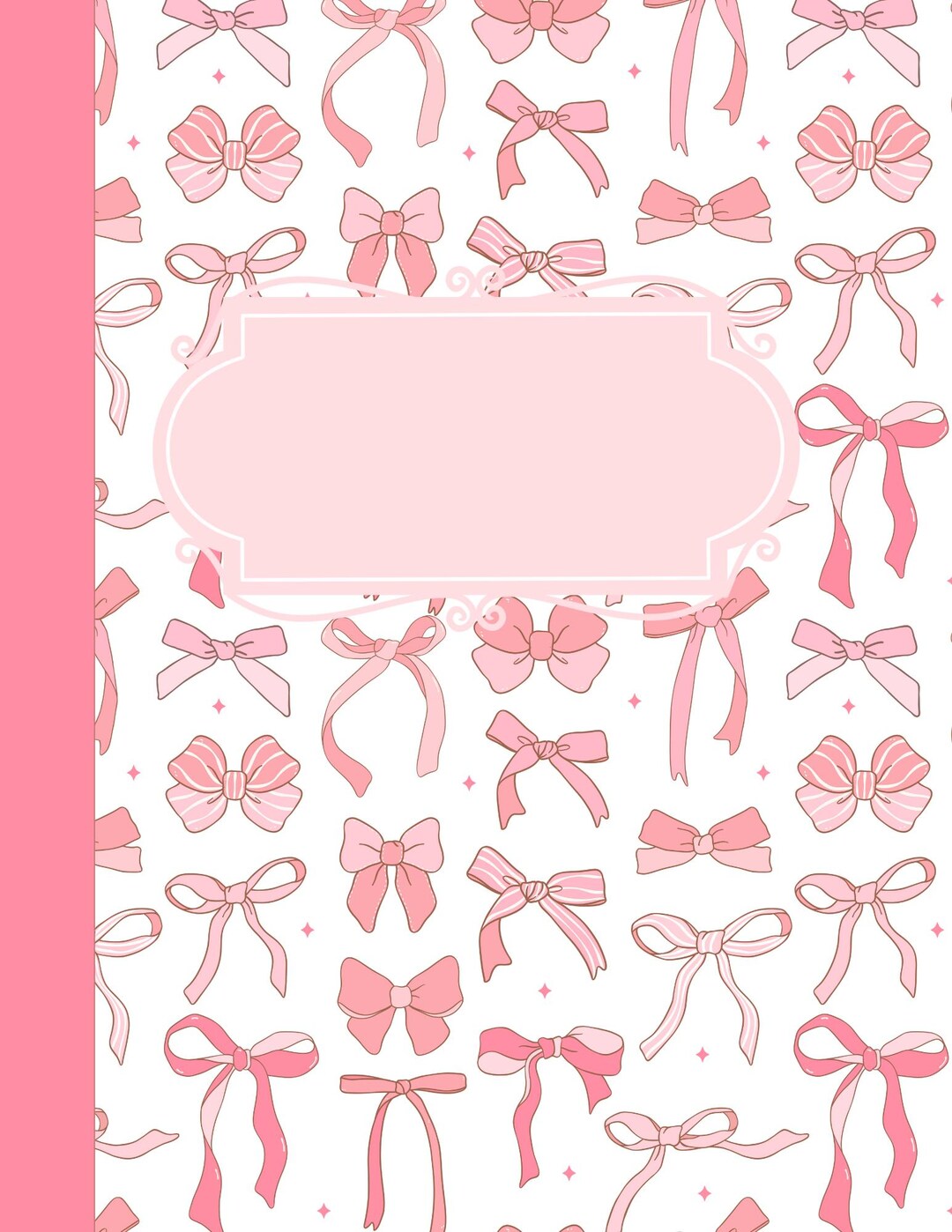 English Notebook Cover in Coquette Style Ribbons - Etsy