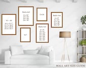 Living Room Wall Art Size Guide Frame Sizing Mockup Poster - Etsy