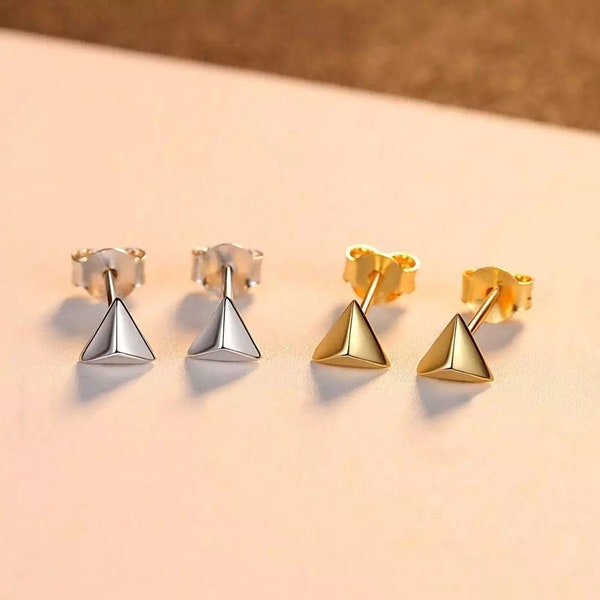 Pyramid Stud Earring - Etsy UK