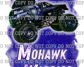 Mohawk Warrior Monster Truck Png Svg - Etsy
