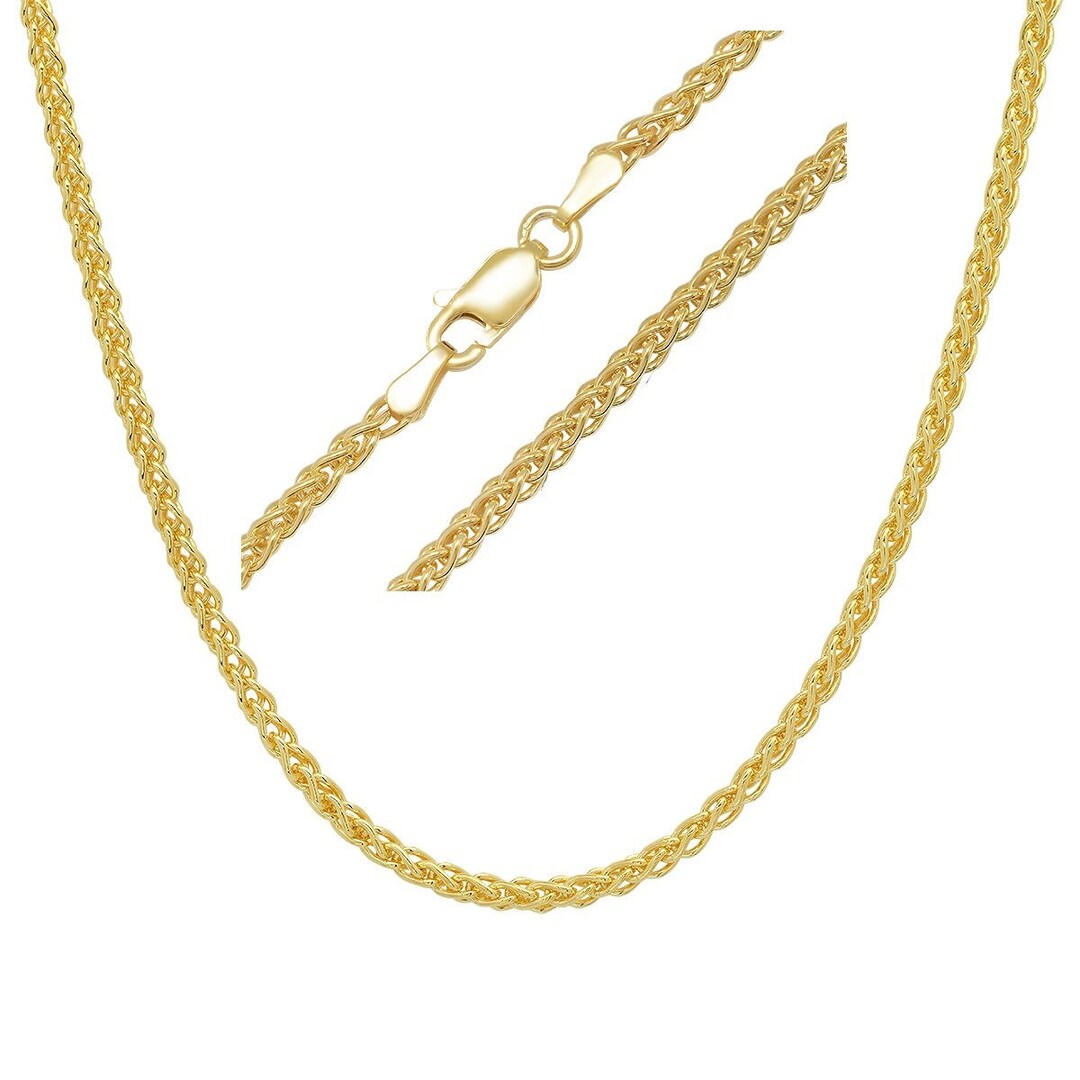 Italian Foxtail Wheat Chain - 925 Italian Silver - Mens/ladies/unisex ...