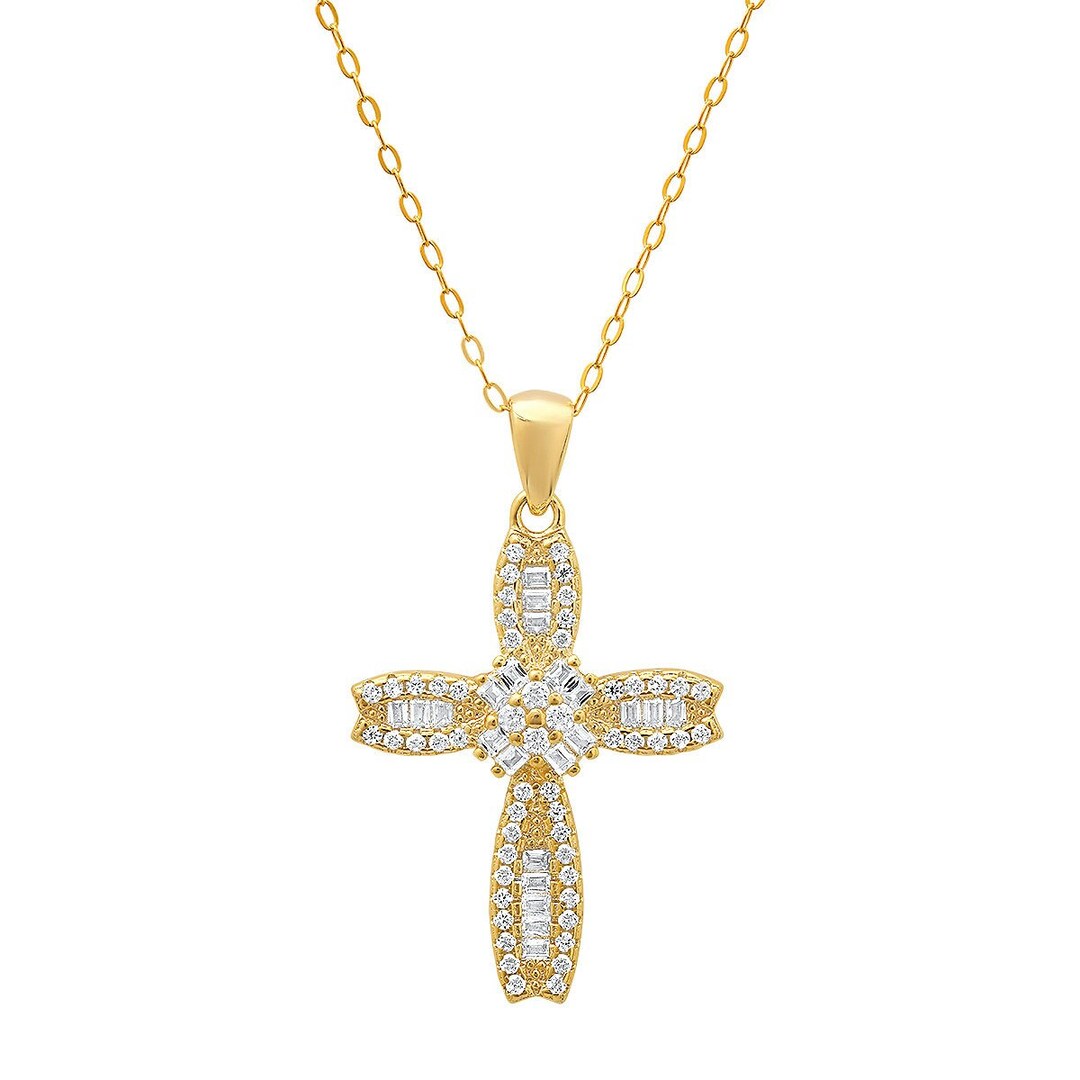 Cross Necklace for Women | Diamond CZ Cross Necklace for Girls | 925 ...