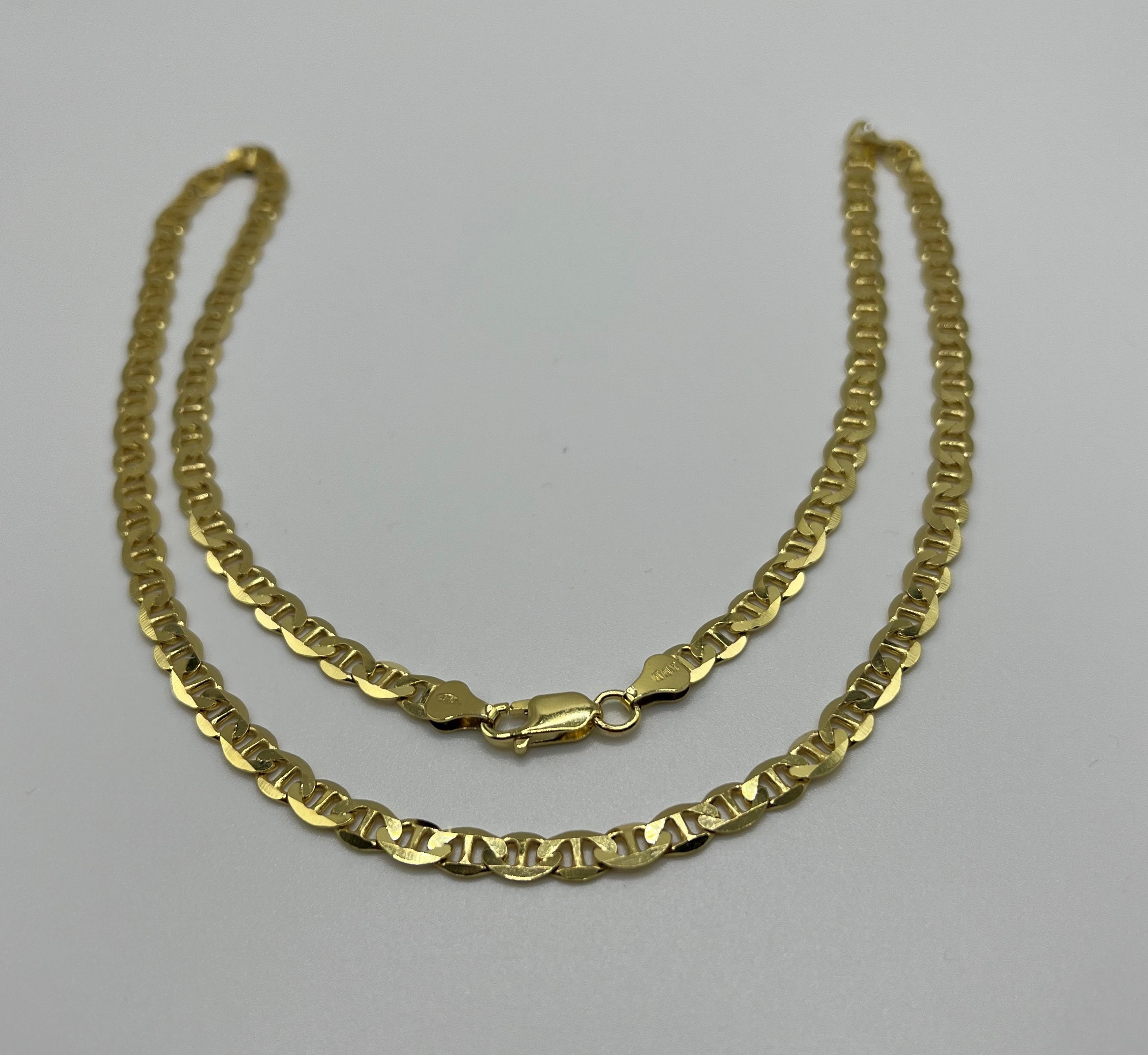 Mens Gold THICK/HEAVY Gucci Mariner Chain 925 Italy 22 24 Made in Italy ...