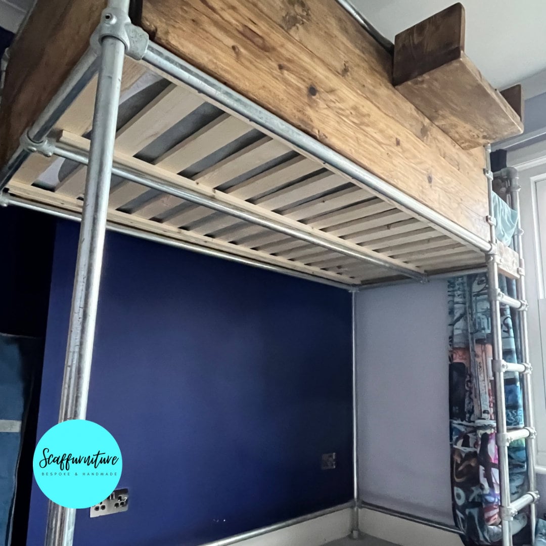 QUEPOS - Our Bespoke Scaffold Rustic High Sleeper Bed Frame Industrial ...