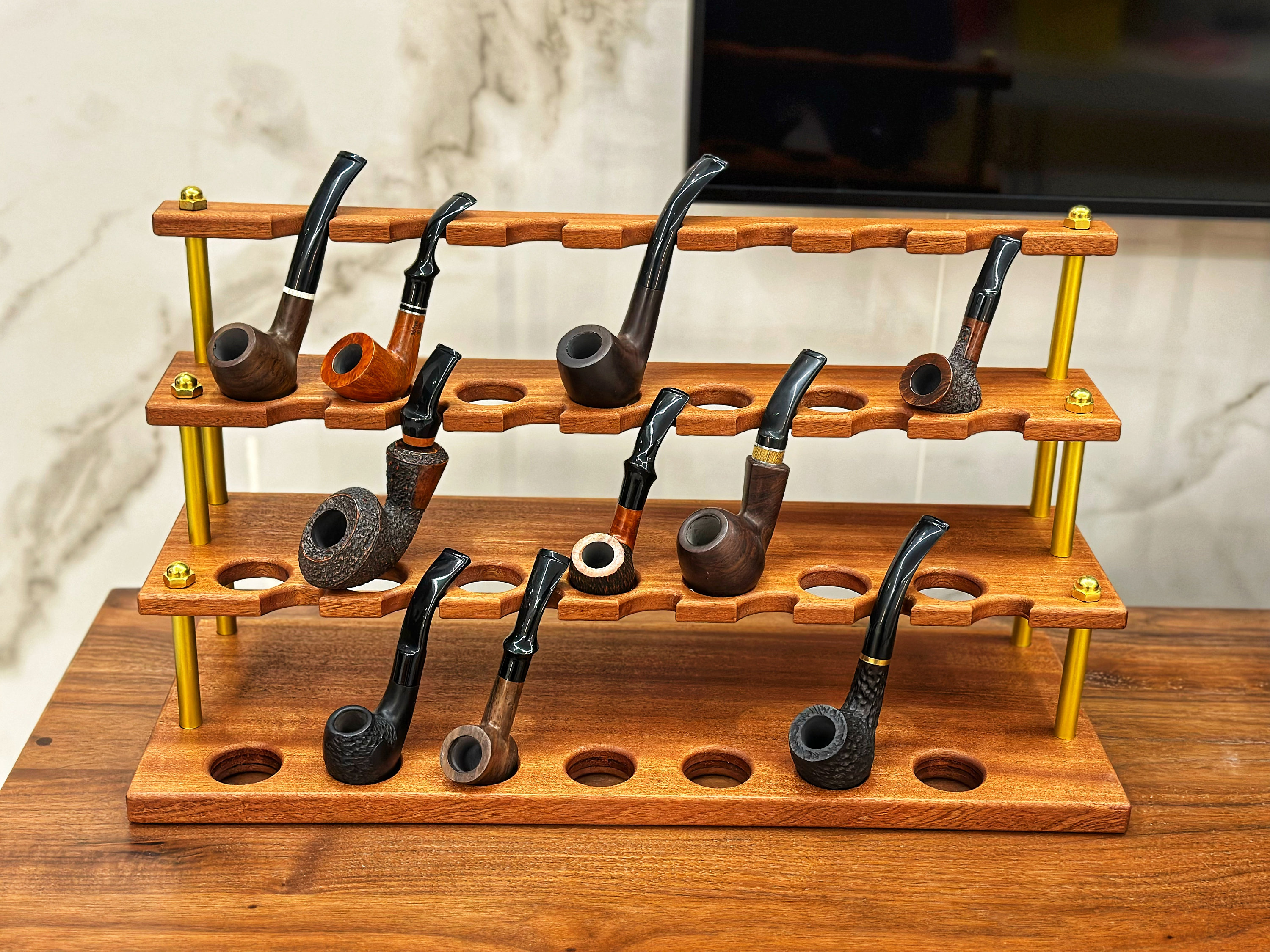 Personalized Pipe Racktobacco Pipe Stand Holder for 12/21 - Etsy