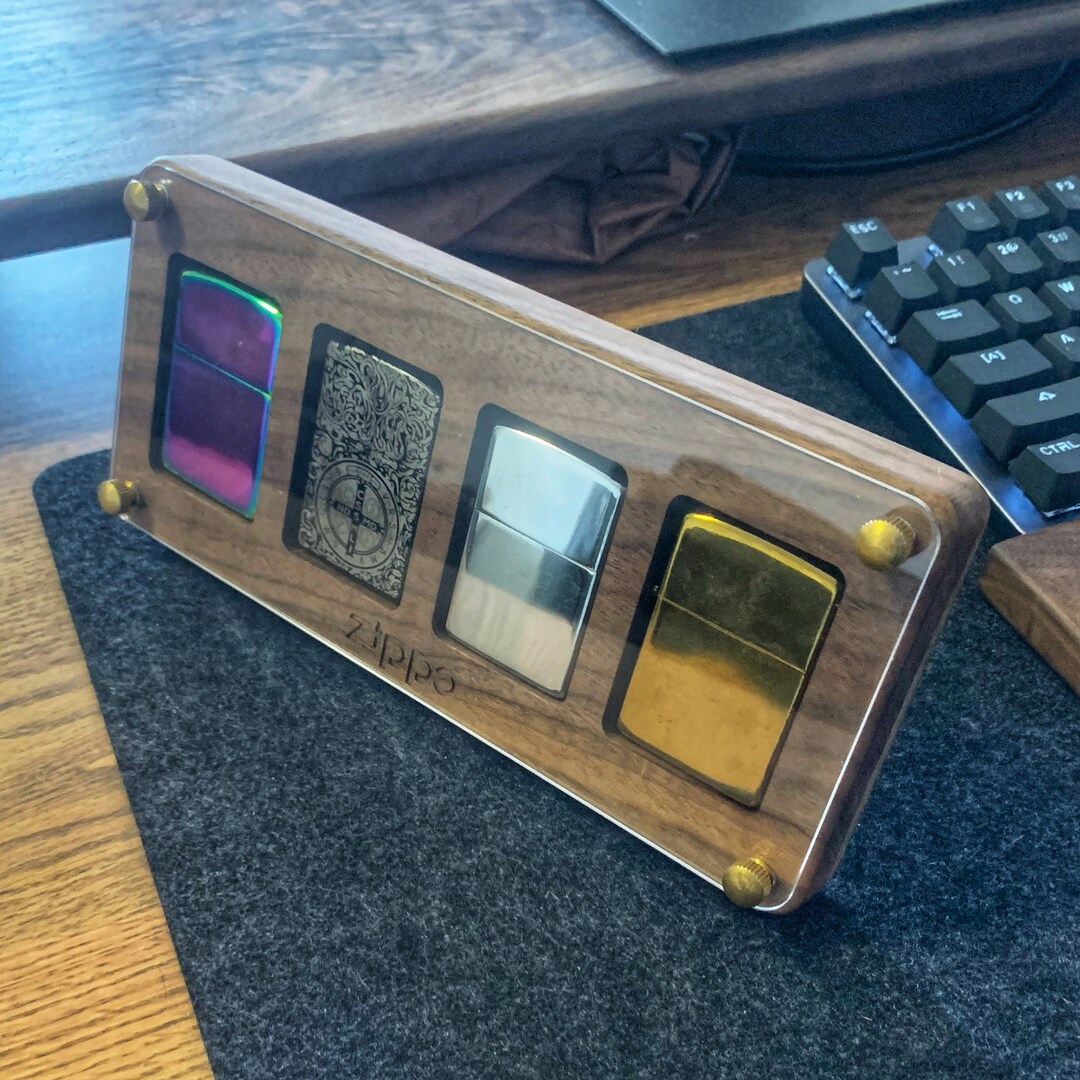 Handmade Zippo Box,case for 4 Zippo Lighters,collectible Organizer Box ...