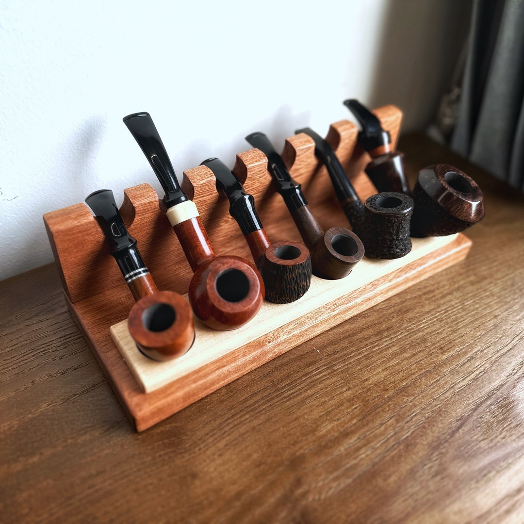 Tobacco Pipes Rack,stand for 6/8 Tobacco Pipes, Custom-engraved With ...
