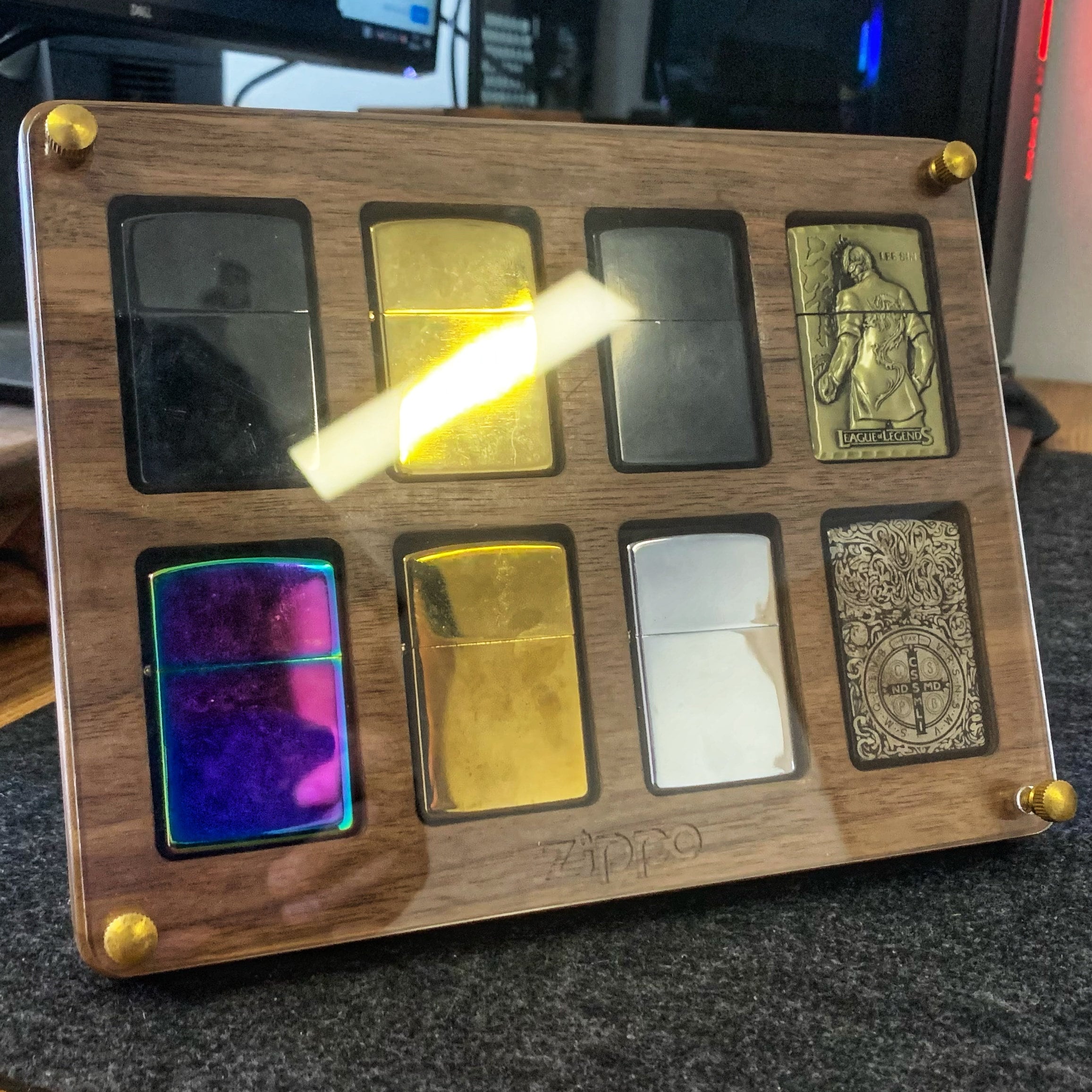 Hollow-carved Design Case for 14 Zippo Lighters,collectible Organizer ...