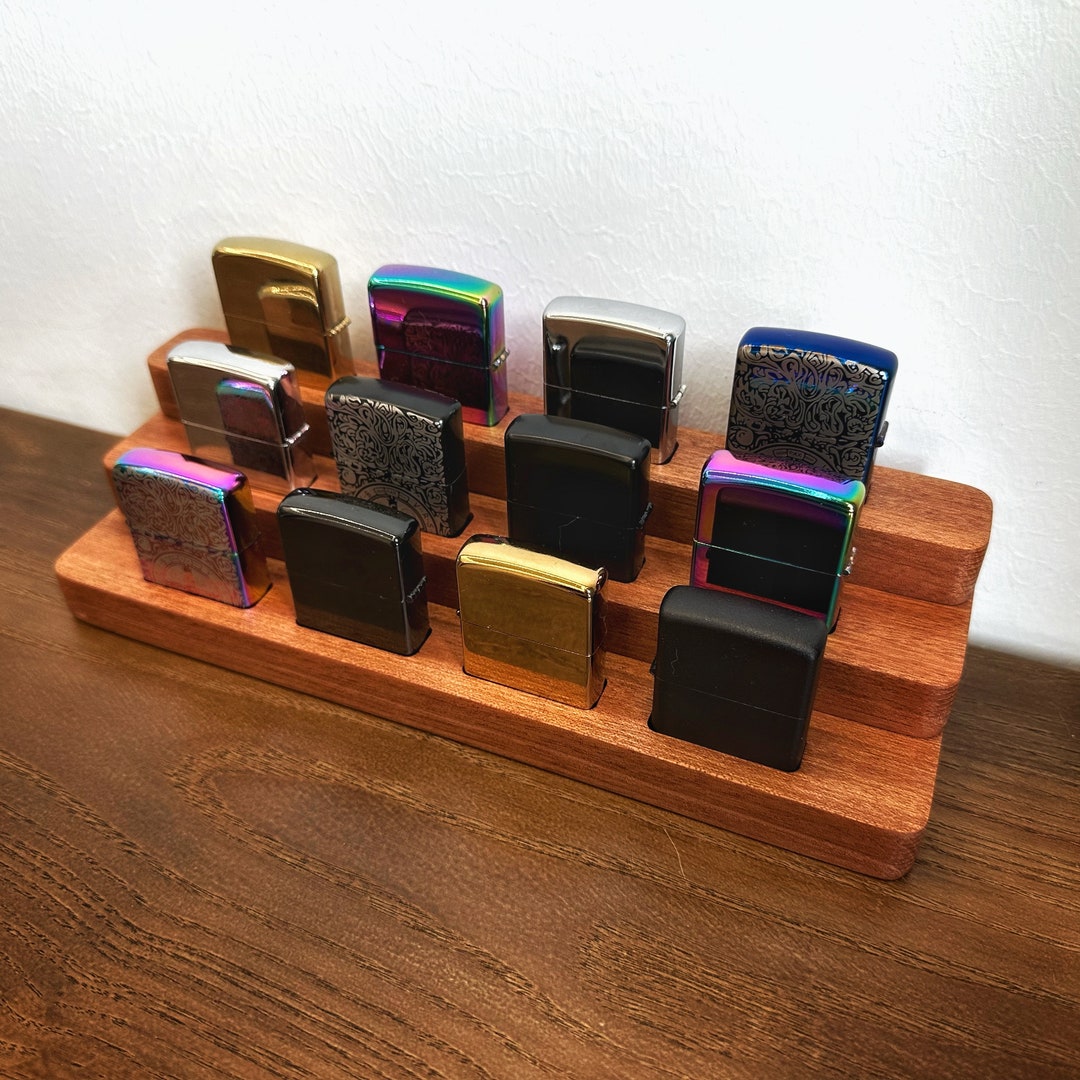 Handmade Zippo Box, Upright Display for 12 Zippo Lighters,personalized ...