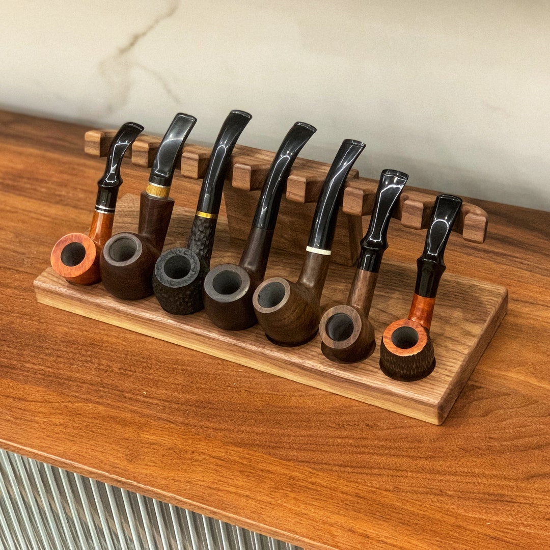 Stand for 7 Tobacco PIPES, Classical Smoking Pipes Rack ,handmade, Gift ...