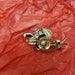 Vintage Large Gold Tone Pearl Rhinestones Flower Leaves Statement ...