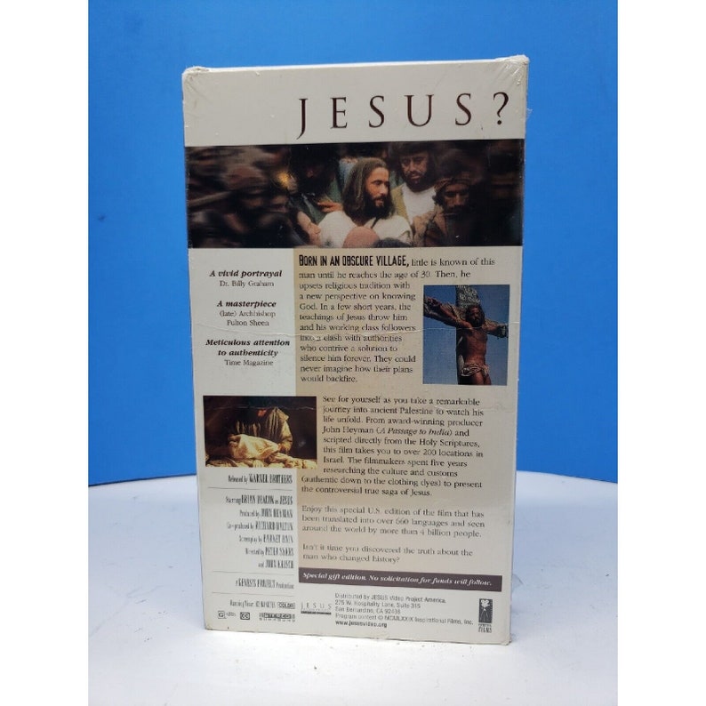 Vintage Jesus VHS Tape 1979 Version FDNY 9-11 Remembrance Edition New ...