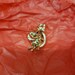 Vintage Large Gold Tone Pearl Rhinestones Flower Leaves Statement ...