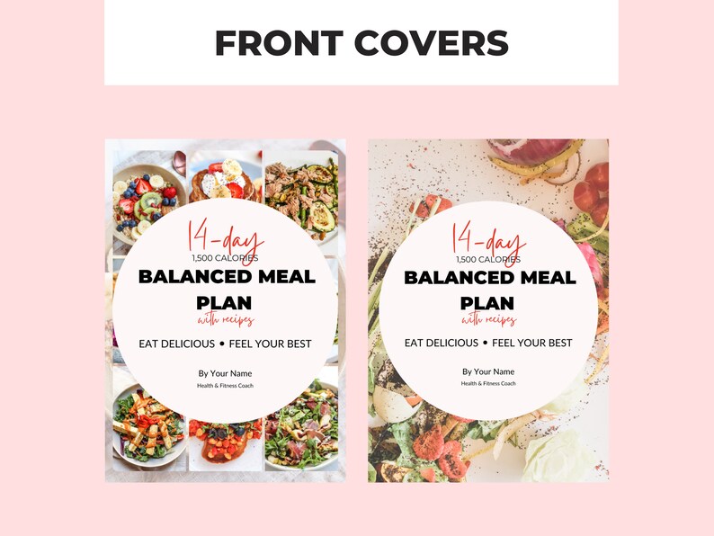 14-day Meal Plan Template With Healthy and Delicious Recipes, 1,500 ...