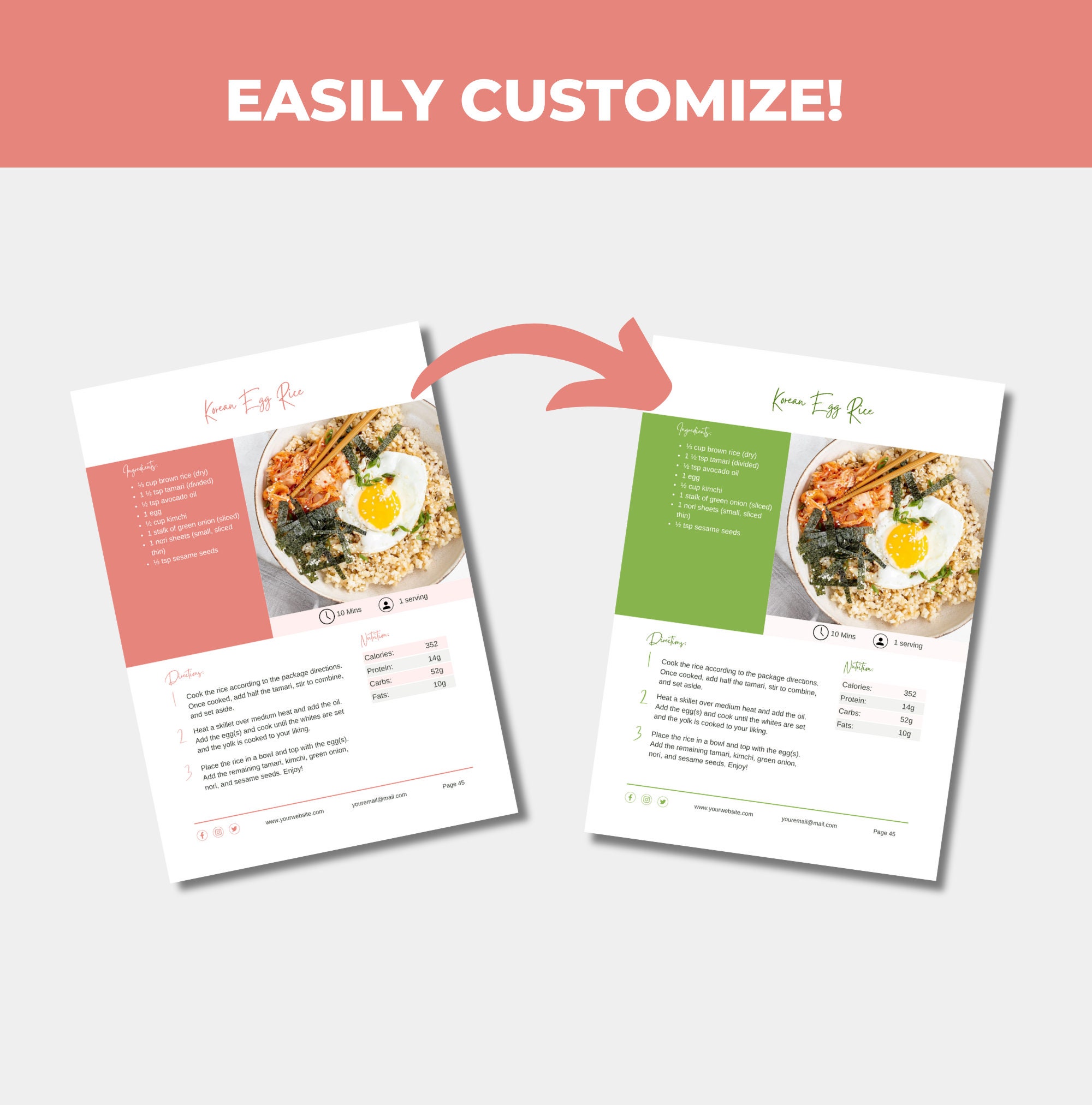 28-day Clean Eating Meal Plan Template: Canva Ebook (PLR) - Etsy